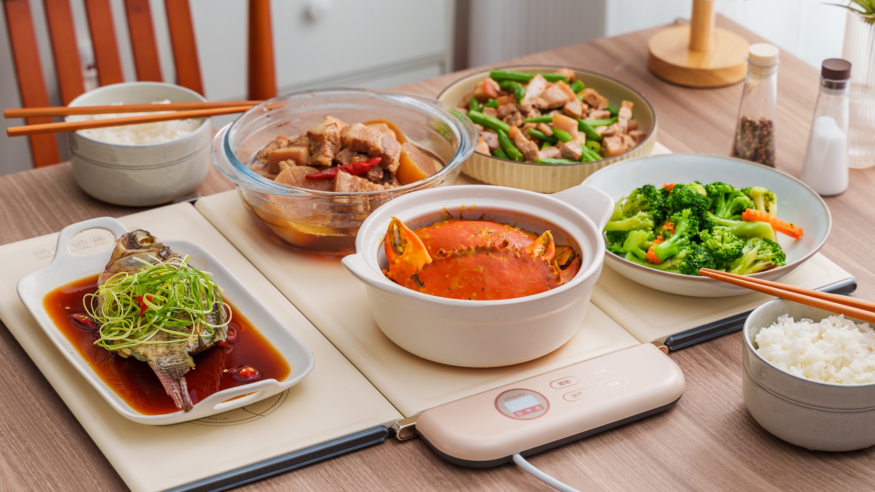 暖食樂｜imami 智能折疊飯菜保溫板 - 愛料理市集